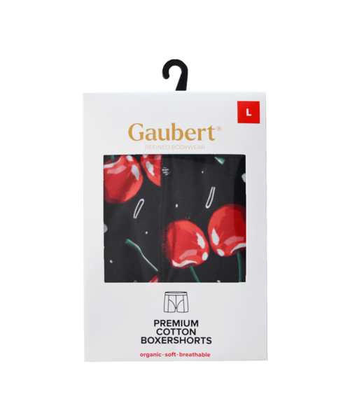 Moške bombažne boksarice Gaubert, češnja
